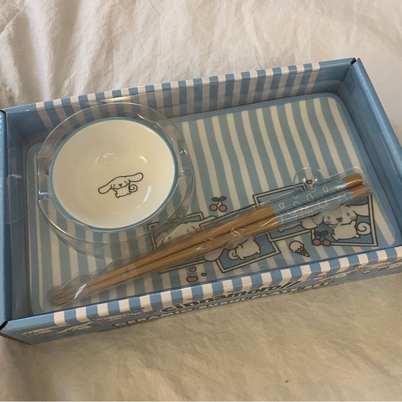 Sanrio | Dining | Cinnamoroll Blue Striped Sushi Set | Poshmark